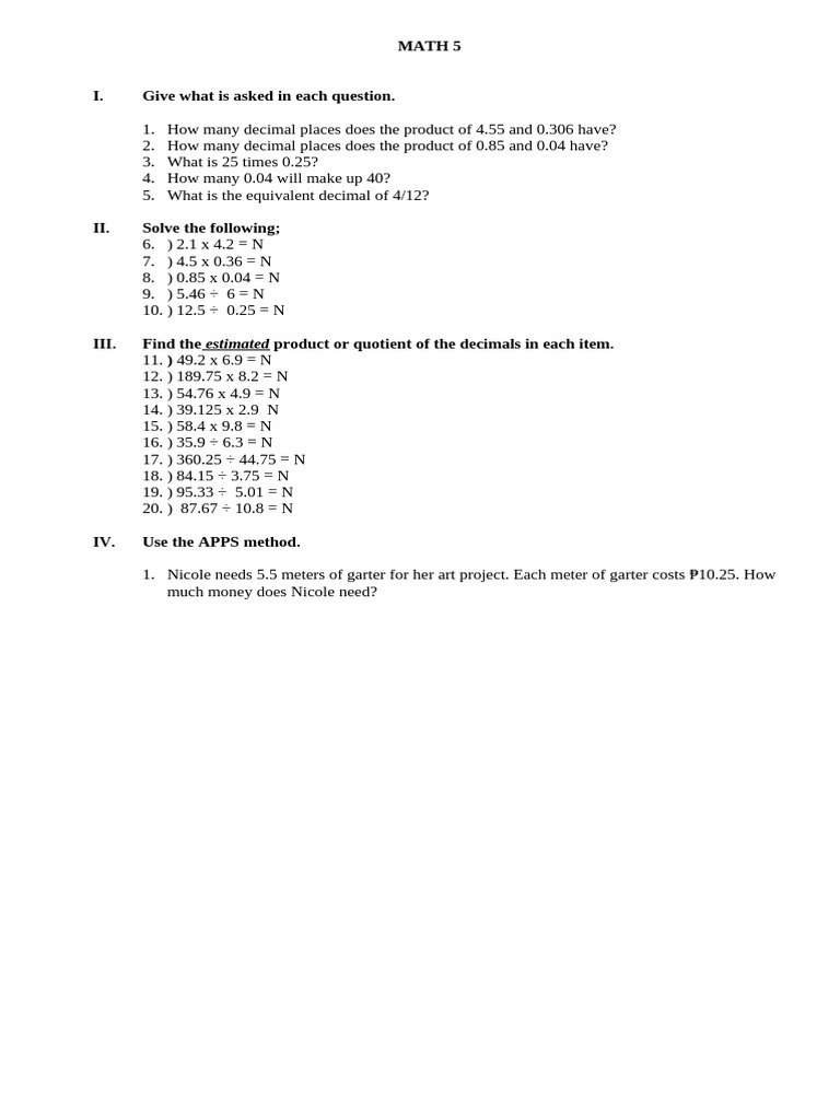 3rd Q-Tutor | PDF | Decimal | Numbers