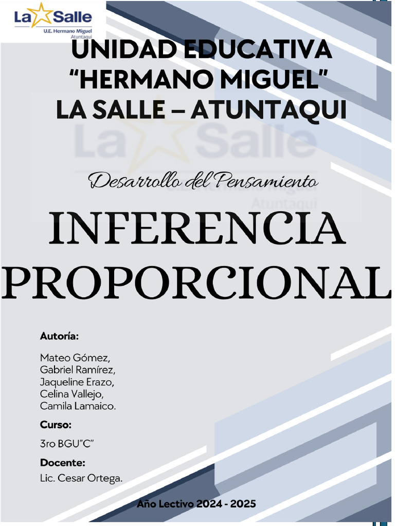 Inferencia Proporcional | PDF | Muestreo (Estadísticas) | Intervalo de ...