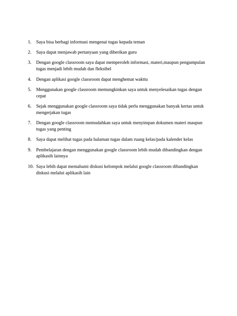 Angket Google Classroom | PDF