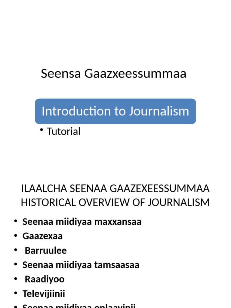 Seensa Gaazxeessummaa | PDF