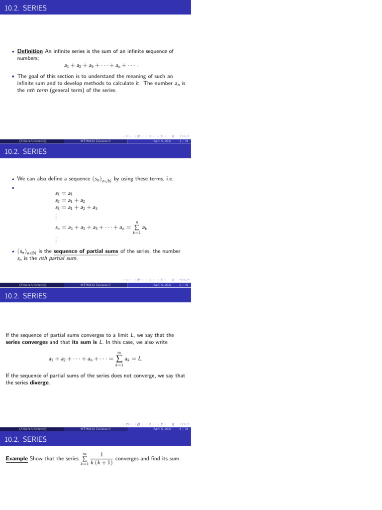 Slides 9th&10thweek(Chapter10 Part2)[E] | PDF | Series (Mathematics) | Sequence