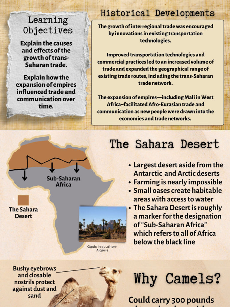 2.4 Trans-Saharan Trade Routes Lecture Slides | PDF | Africa | Trade
