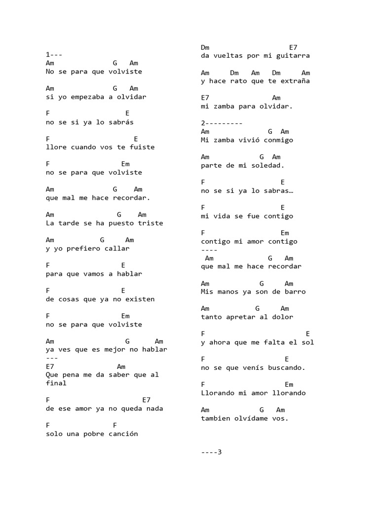 Mi Zamba para Olvidar-Daniel Del Toro | PDF