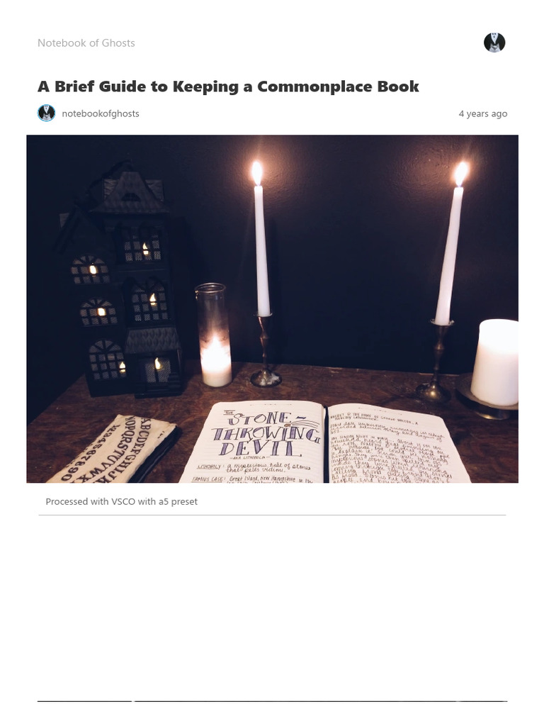 How to Start a Commonplace Book | PDF | Books