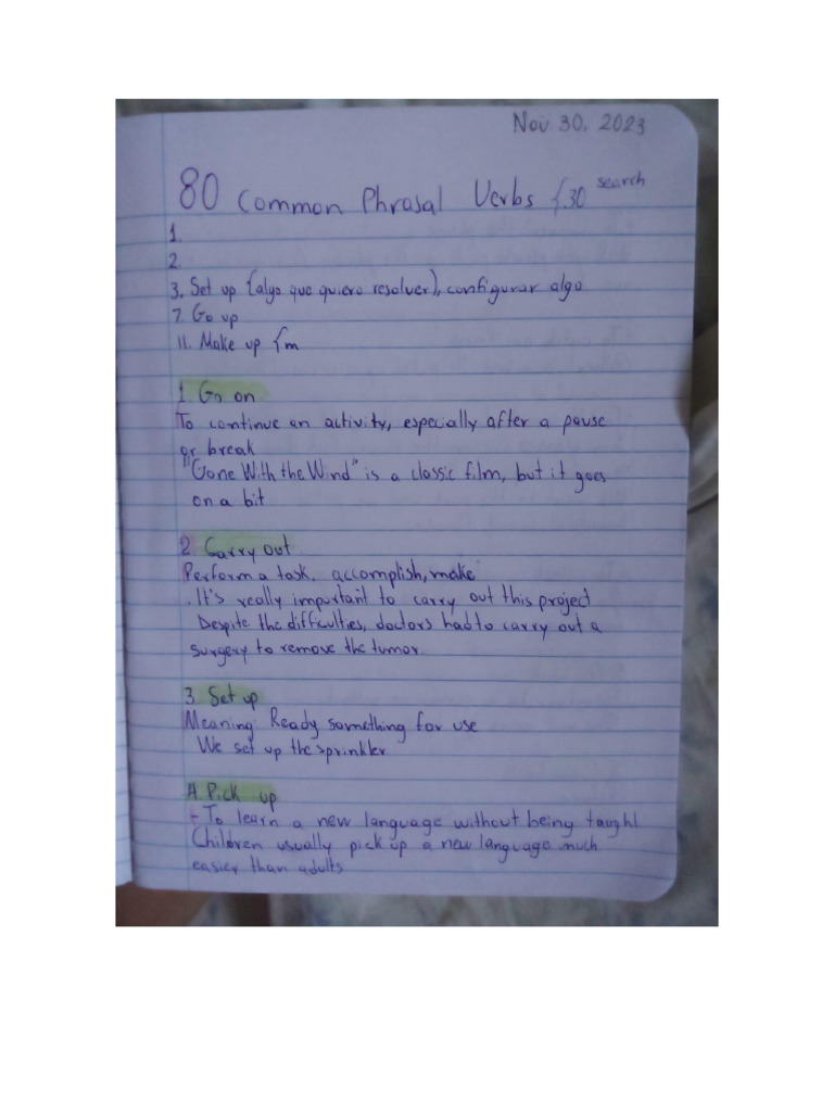 Phasal Verbs 30 Most Common | PDF