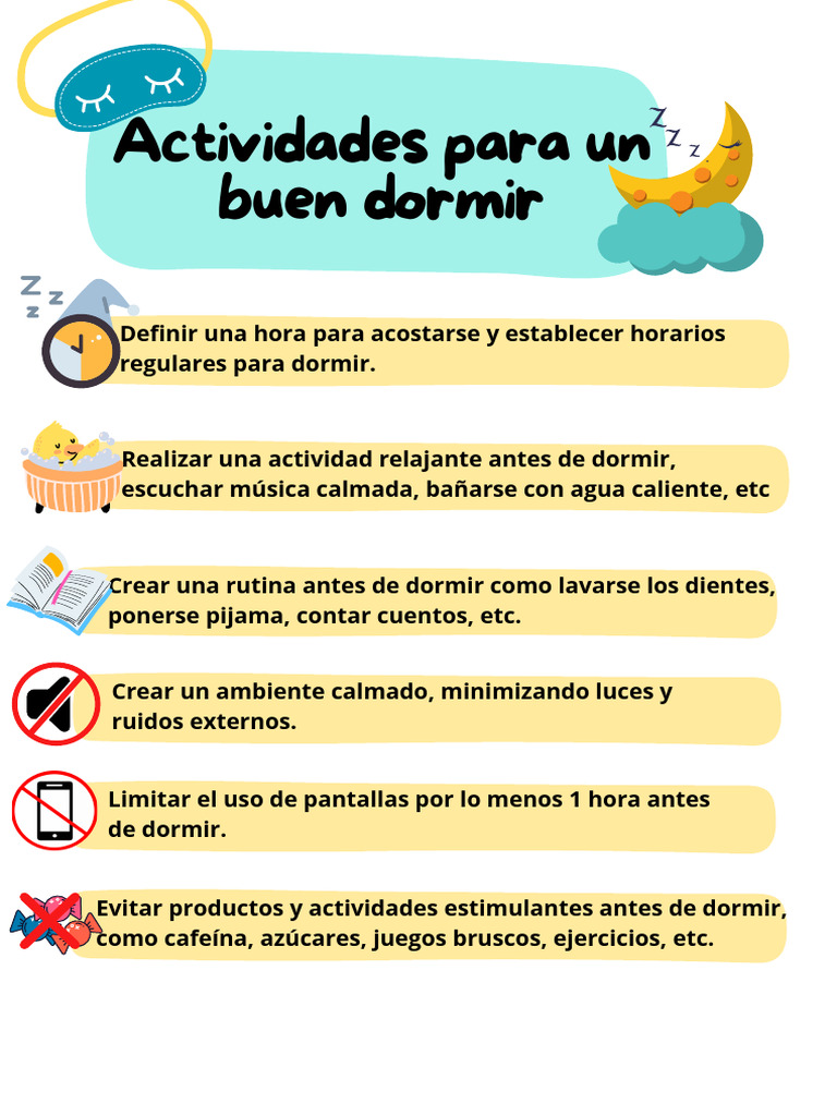 Actividades para un buen dormir | PDF