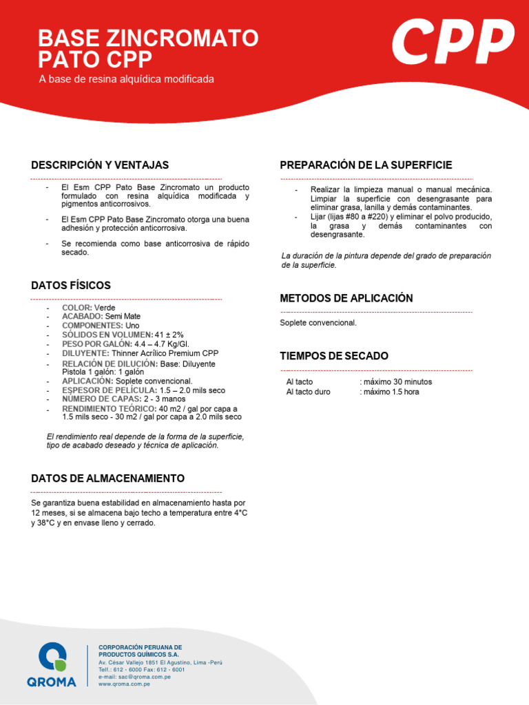 HT Base Zincromato | PDF