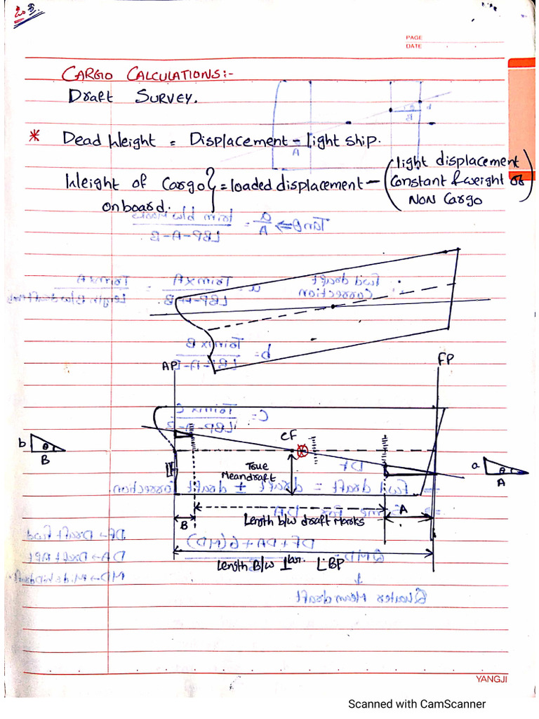 Draught Survey Calculations | PDF