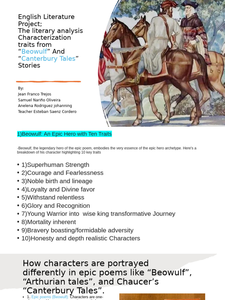 English Project (Beowulf&Canterbury Tales) | PDF | Beowulf | Hero