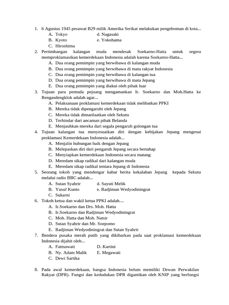 Naskah Soal Uts Kelas 10 Genap | PDF