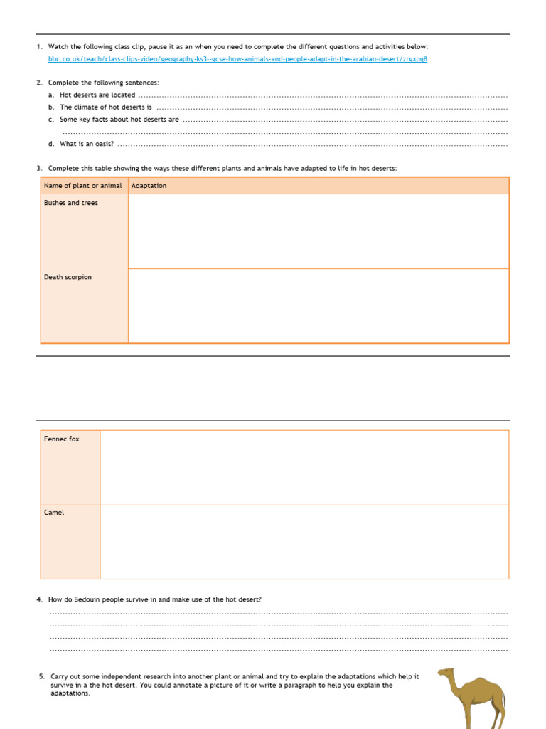 Plants and Animals of The Arabian Desert | PDF | Desert | Landscape