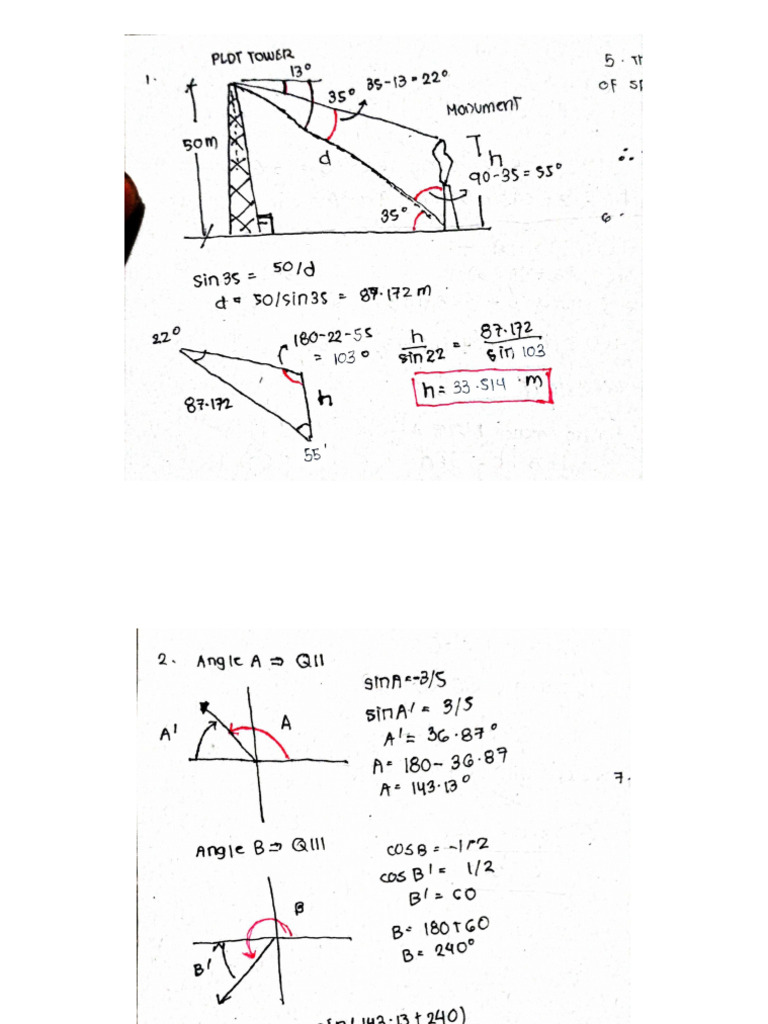 Trigo Module Exam Solutions | PDF