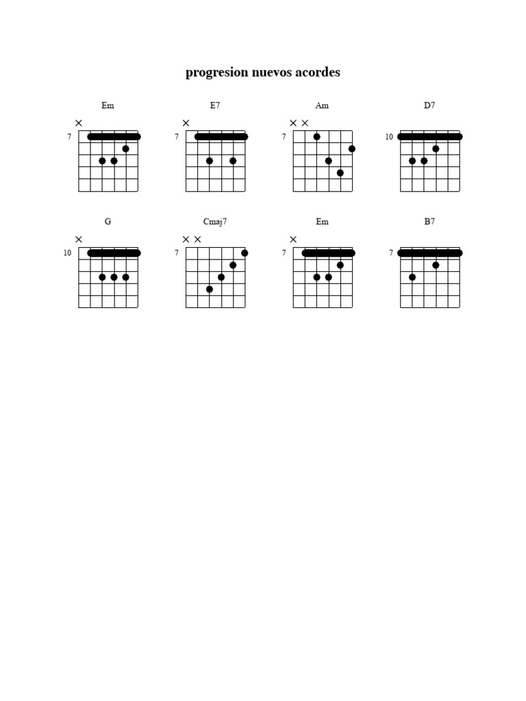 Progresion Nuevos Acordes | PDF