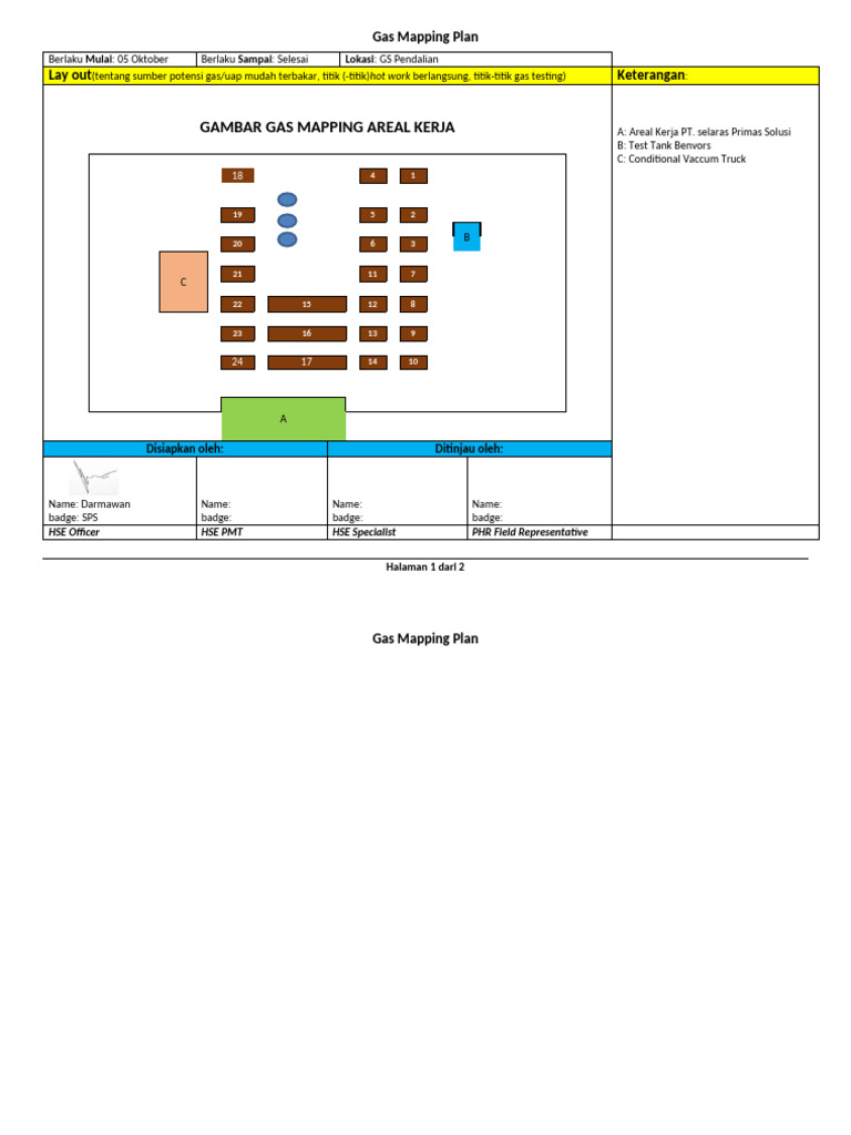 Gas Mapping Plan Form | PDF