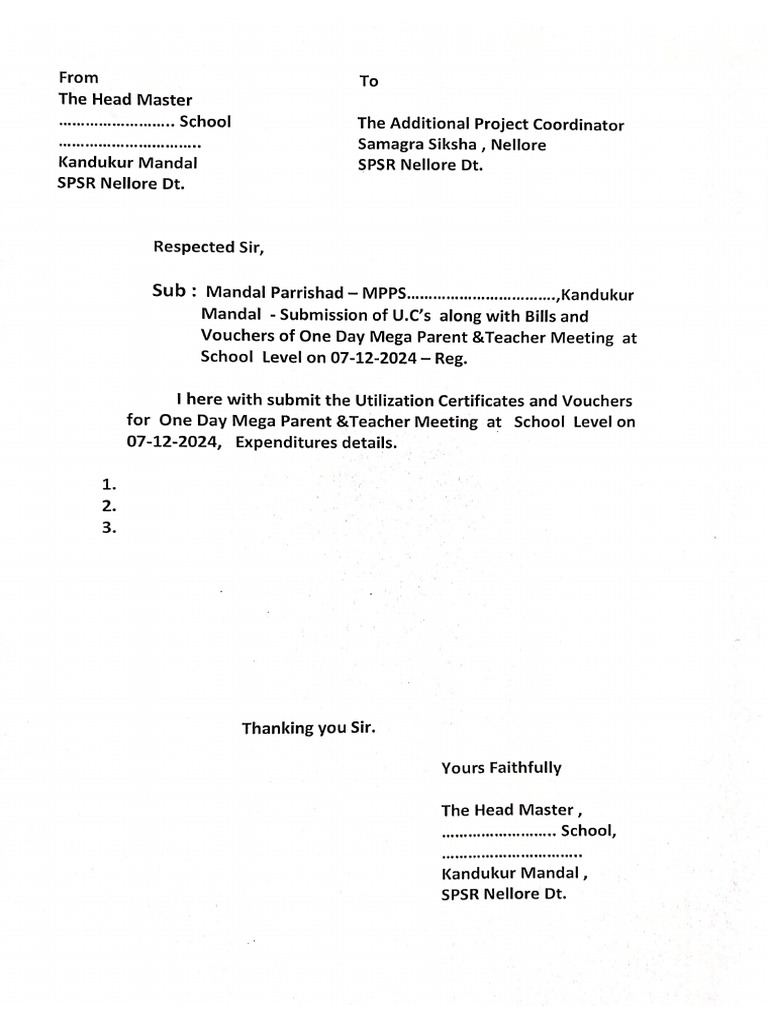 Mega PTM HM Covering Letter | PDF