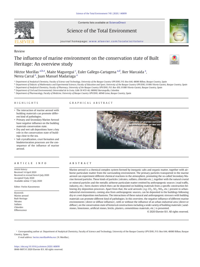 The Influence of Marine Environment On The Conservation State of Built ...