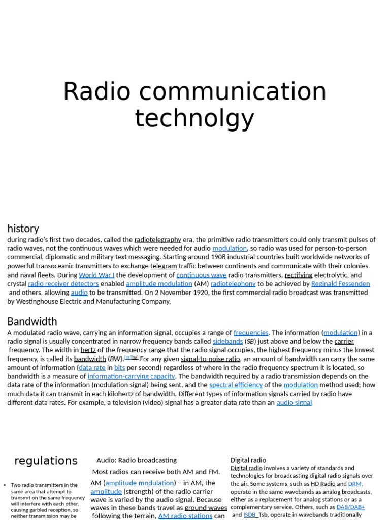 Communication Technolgy | PDF | Radio | Extremely High Frequency