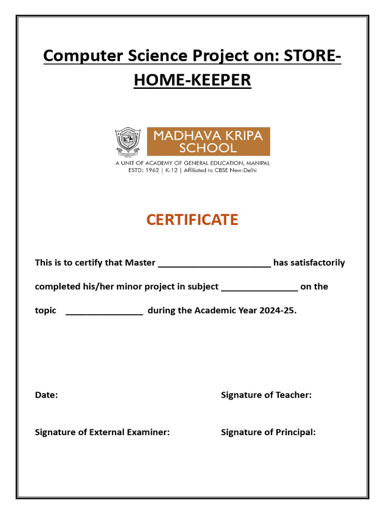 Computer Science Project Guide | PDF