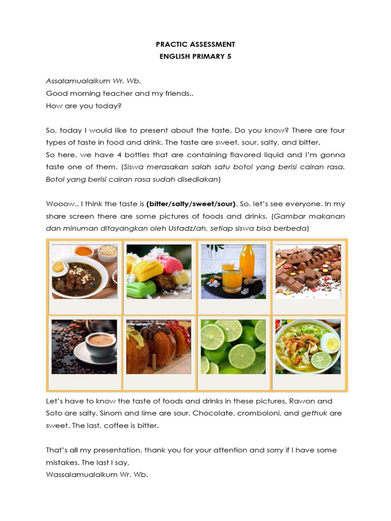 Practic Assessment English P5 | PDF