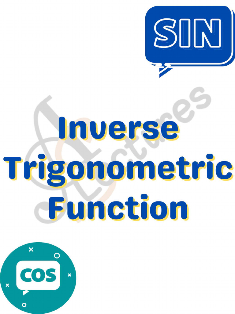 Inverse Trigonometric Function | PDF