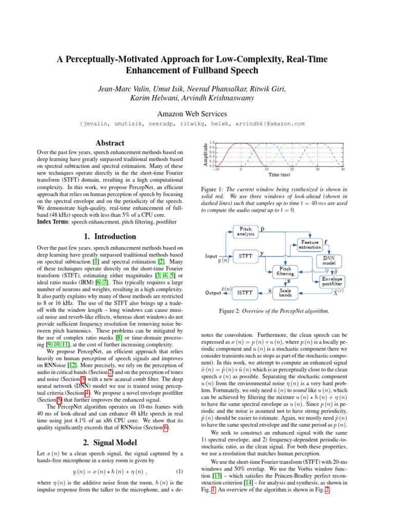 A Perceptually-Motivated Approach For Low-Complexity Real-Time Enhancement of Fullband Speech ...