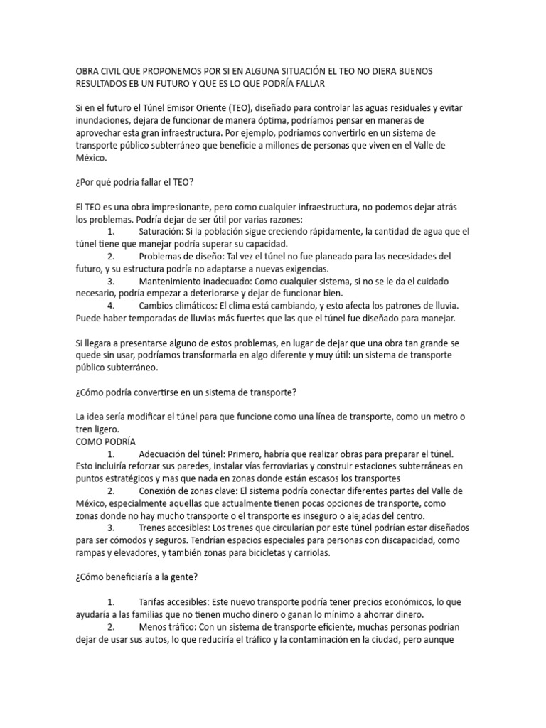 Teo | PDF | Transporte | Tren