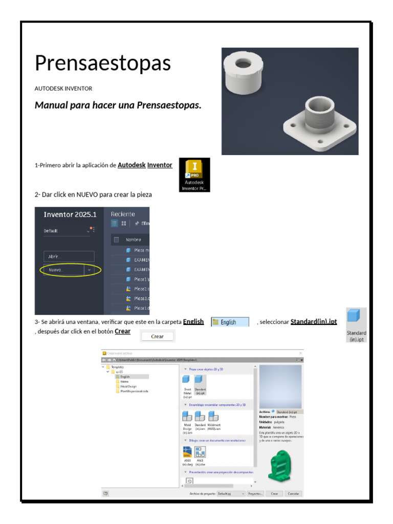 MANUAL de Pieza | PDF | Geometría | Geometría Elemental