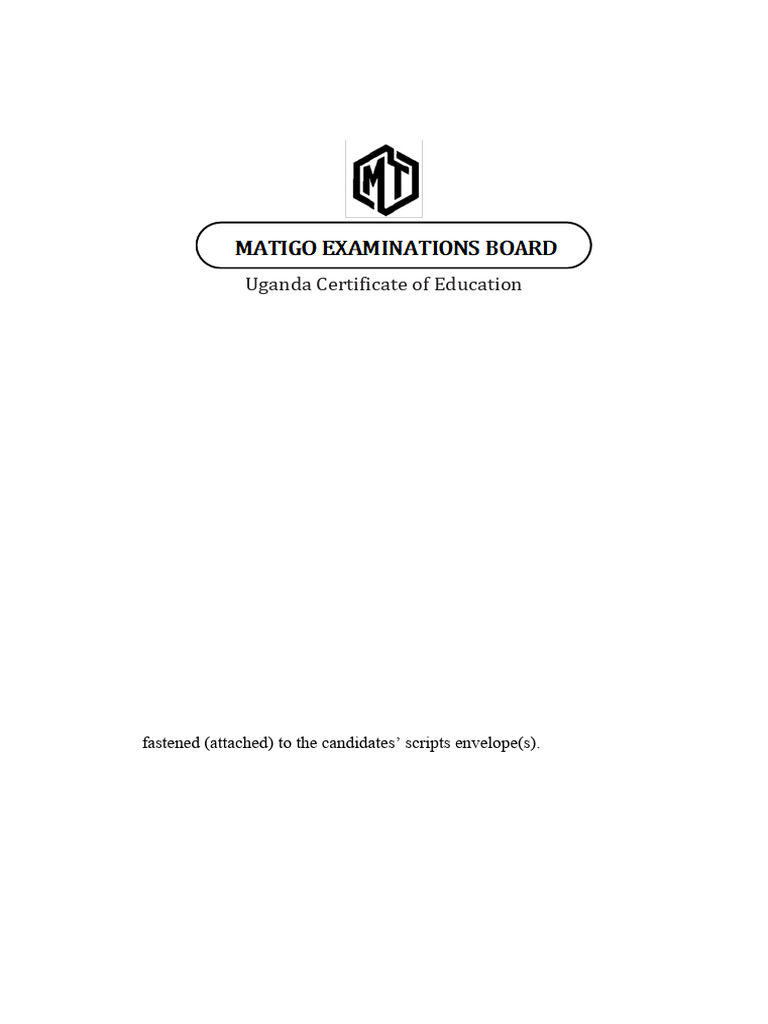 Matigo Mocks 2024 Uce Phy PP2 Inst | PDF