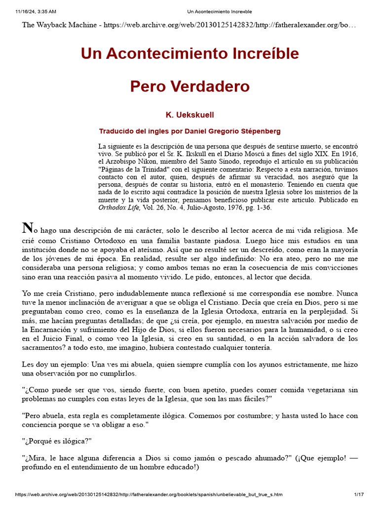 Un Acontecimiento Increible | PDF | Alma | Oración