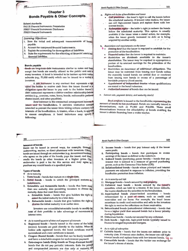 Chapter 3 - Bonds Payable and Other Concepts | PDF
