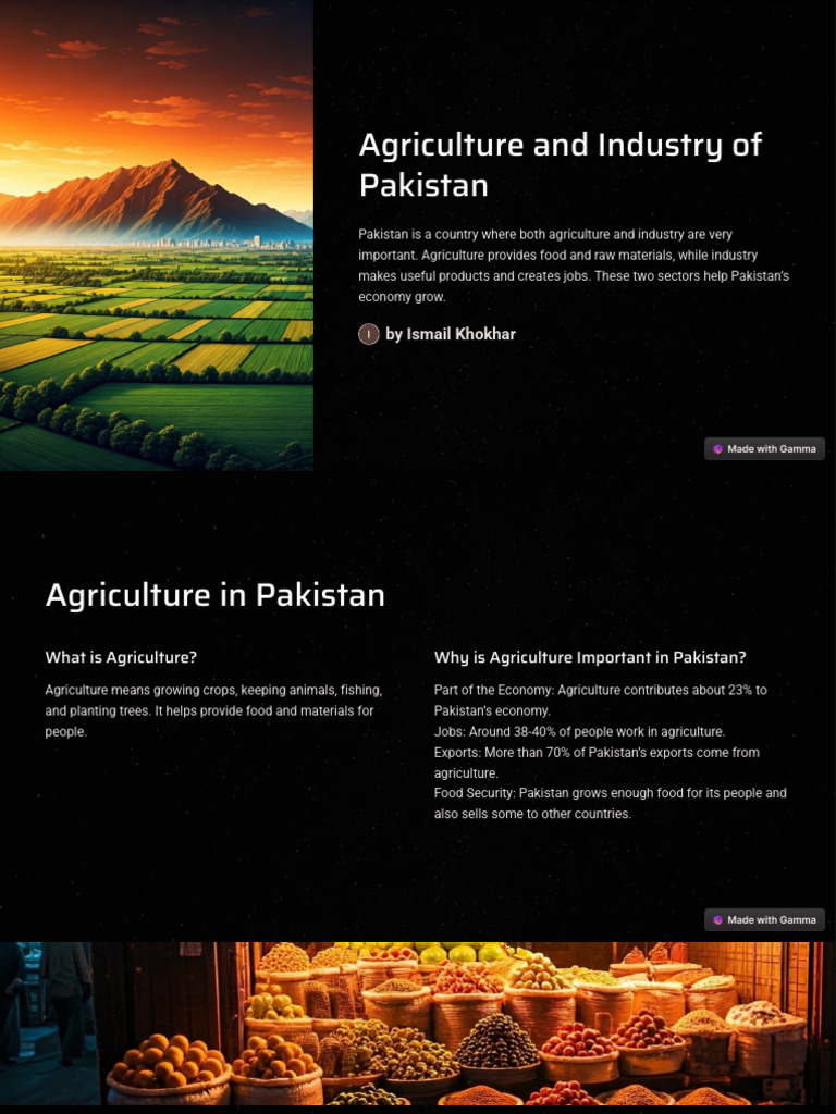 Agriculture and Industry in Pakistan | PDF | Agriculture | Crops