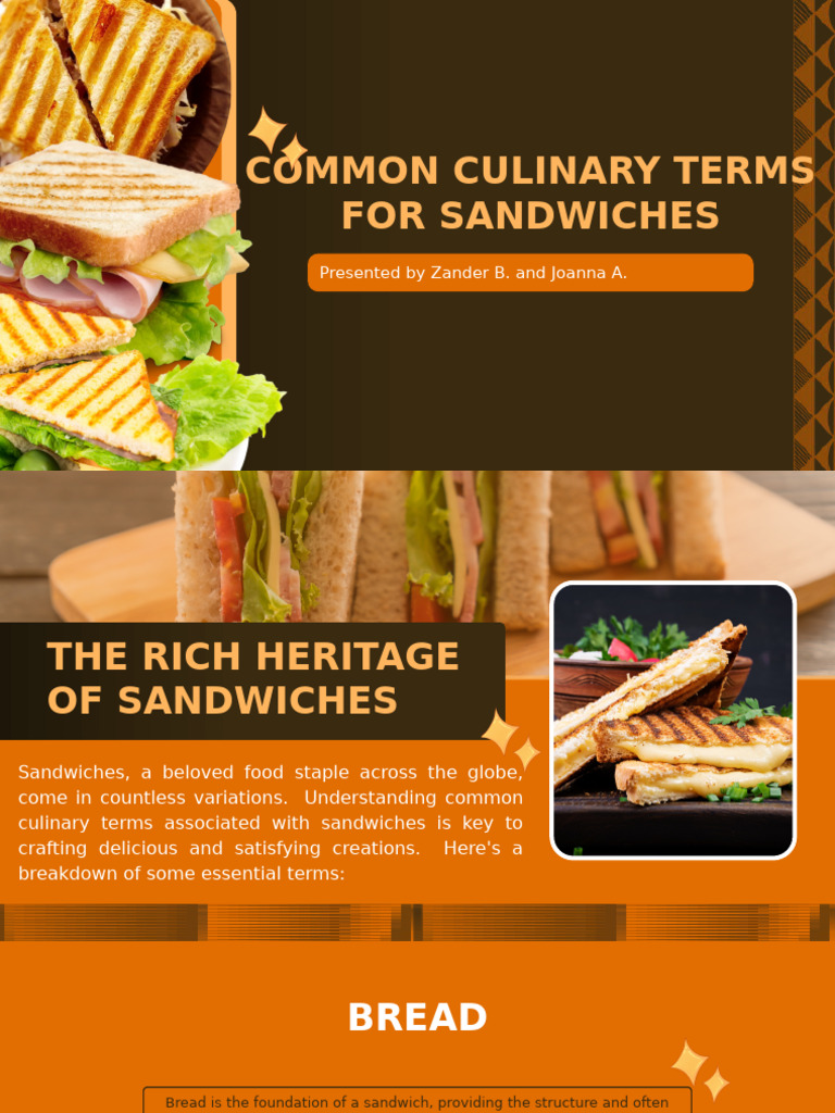 Tle Presentation Sandwiches | PDF | Breads | Sandwich