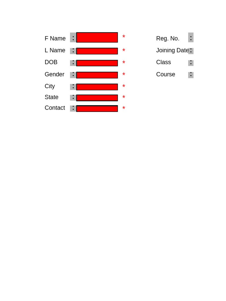 Data entry form | PDF