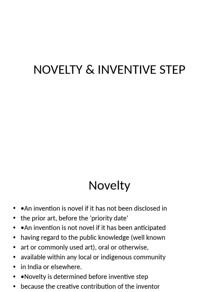 NOVELTY & INVENTIVE STEP_VN | PDF | Prior Art | Novelty (Patent)
