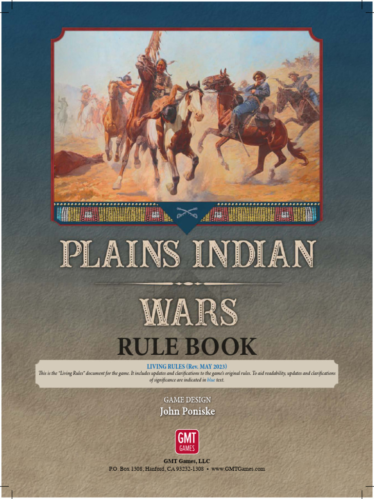 Plains Indian Wars LivingRules May2023 | PDF | American Frontier ...