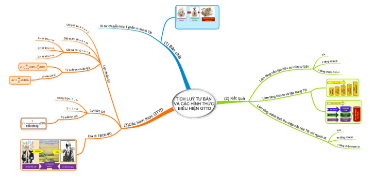 Mindmap. c3.2. Tích Luỹ Tư Bản Và Các Hình Thức Biểu Hiện Gttd | PDF