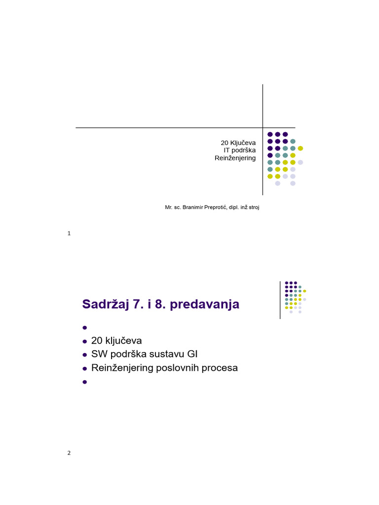Predavanje 7-8 | PDF