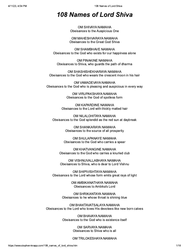 Lord Shiva_prayers | PDF