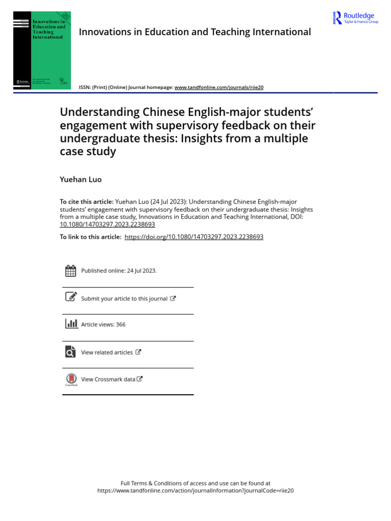 Understanding Chinese English-Major Students Engagement With ...