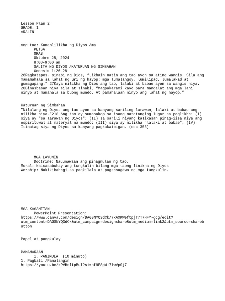 Group8 - Lesson Plan #2 | PDF