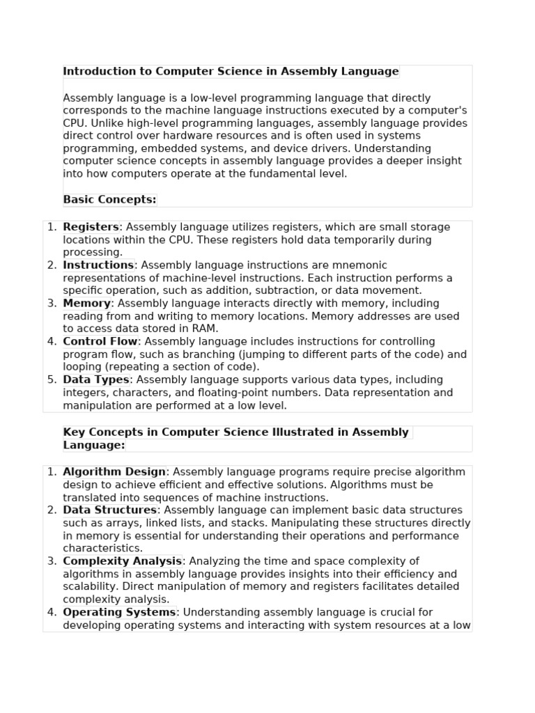 Assignment no 1 of Assembly Language | PDF | Assembly Language | Computer Programming