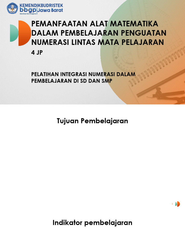 Pemanfaatan Alat Matematika Dan Pembelajaran Numerasi - Rev | PDF