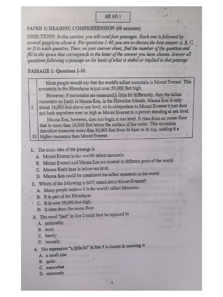 Reading Practice 2 | PDF