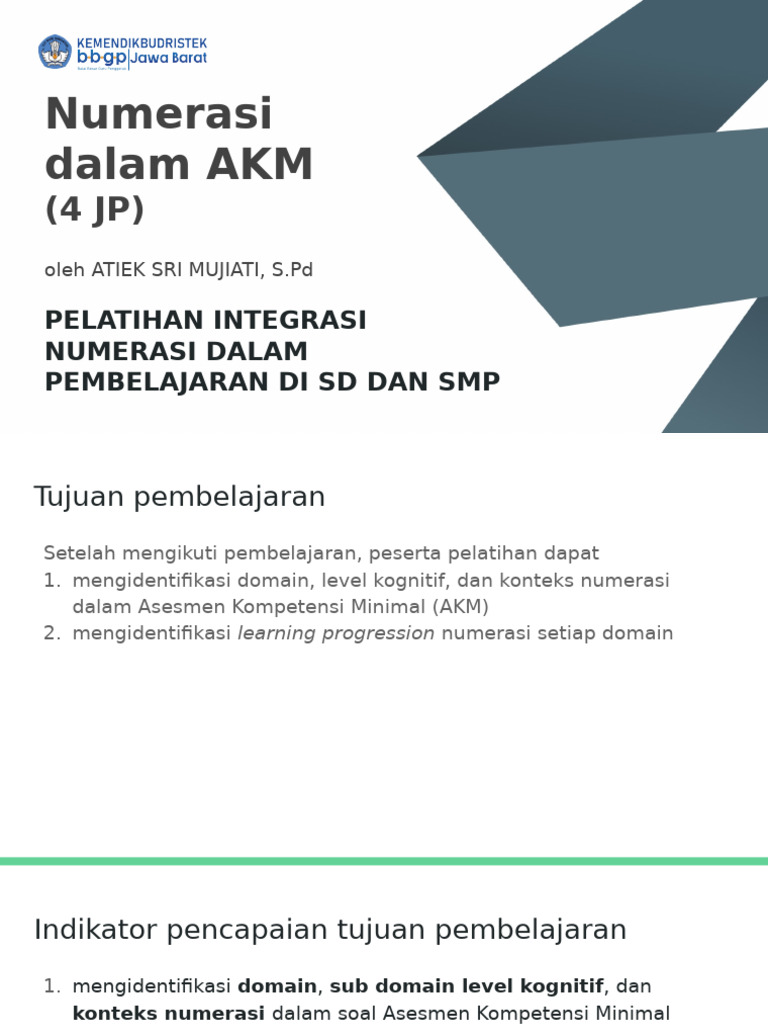 Numerasi Dalam AKM | PDF