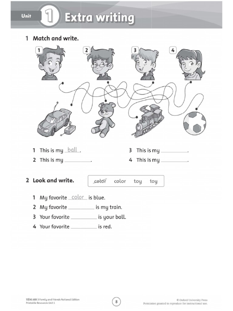 Extra Writing 1-6 | PDF