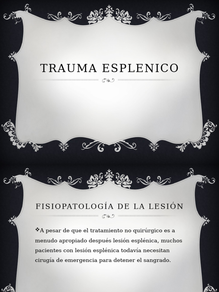 Trauma Esplenico | PDF | Bazo | Ct Scan