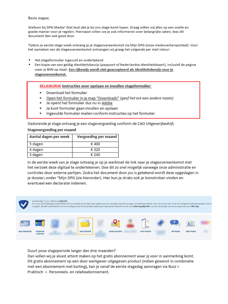 2024 04 Stage Invulformulier Incl Toelichtingv2 v2 | PDF
