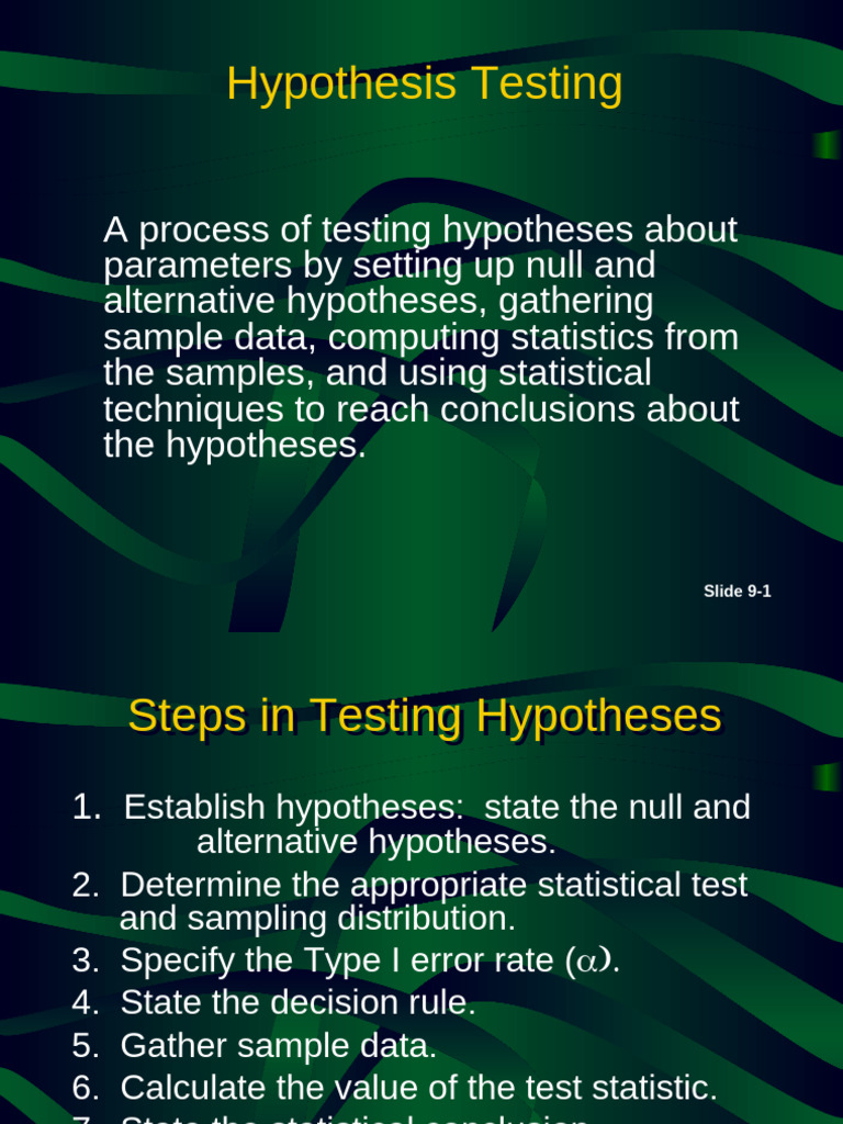 Hypotheis Testing | PDF | Type I And Type Ii Errors | Statistical ...