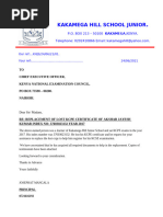 2025 Kcse Registration Return Envelops | PDF | Written Communication