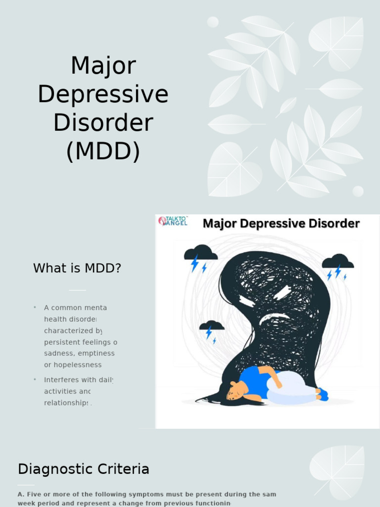 Major Depressive Disorder (MDD)-1 | PDF | Major Depressive Disorder ...